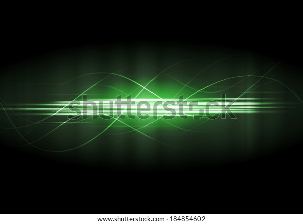 Abstract Green Neon Lines Vector Background Stock Vector (Royalty Free ...