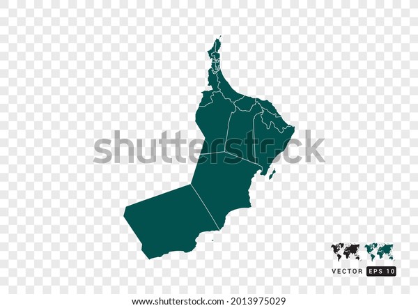 Abstract Green Oman Map Design Vector Stock Vector (Royalty Free ...
