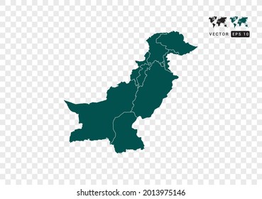 Abstract Green Pakistan Map Design Vector Stock Vector (Royalty Free ...