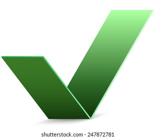 Abstract Green Paper Check Mark Vector Stock Vector (Royalty Free ...