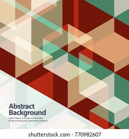Abstract Green Red Triangle Geometrical Background Stock Vector ...