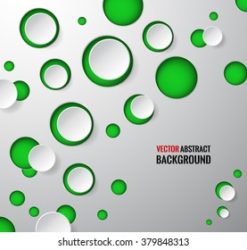 Abstract Green Shadow Circle Round Bubbles Stock Vector (Royalty Free ...