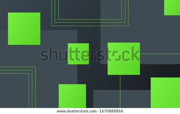 Abstract Green Square Geometric Shape Background Stock Vector (Royalty ...