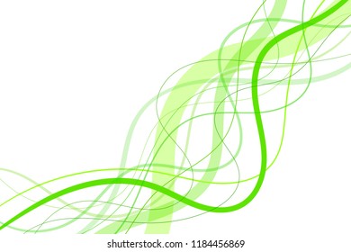 Abstract Green Transparent Lines On White Stock Vector (Royalty Free ...