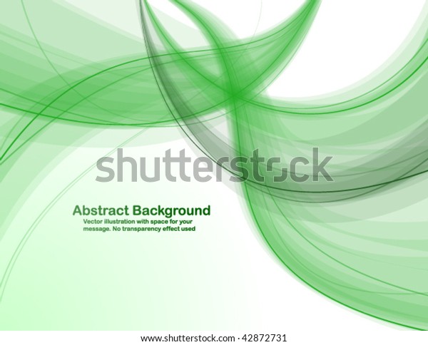 Abstract Green Transparent Waves On White Stock Vector (Royalty Free ...