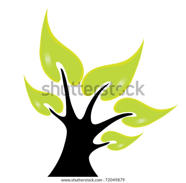 Abstract Green Tree Symbol Nature Stock Vector (Royalty Free) 72049879 ...