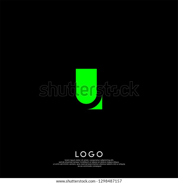 Abstract Green U Logo Letter Design Stock Vector (Royalty Free ...