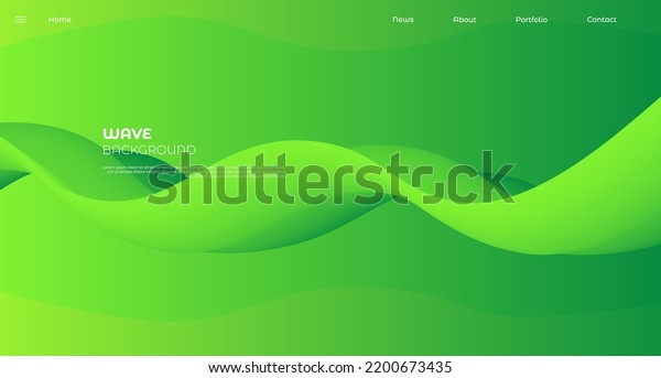 Abstract Green Wave Background Trendy Poster Stock Vector (Royalty Free ...