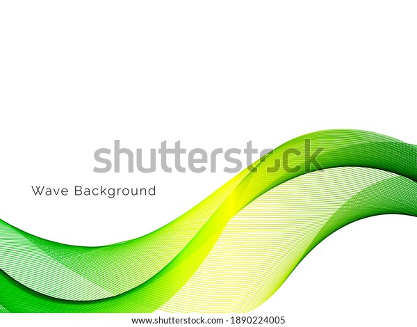 Abstract Green Wave Modern Smooth Wave Stock Vector (Royalty Free ...