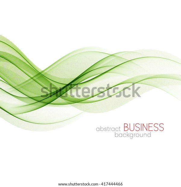 Abstract Green Wavy Lines Colorful Vector Stock Vector (Royalty Free ...