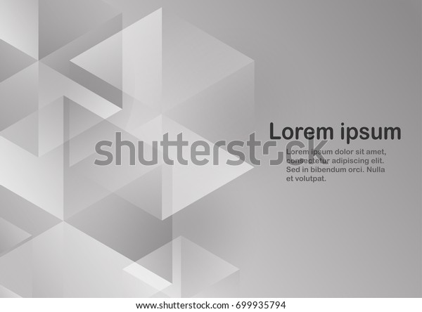 Abstract Grey Background Text Space Polygon Stock Vector (Royalty Free ...