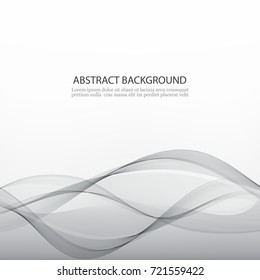 Abstract Grey Backgroundtransparent Gray Wave Stock Vector (Royalty ...