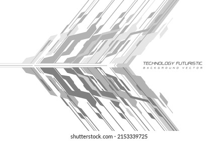 Abstract Grey Cyber Arrow Geometric Technology Stock Vector (Royalty ...
