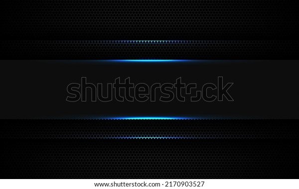 Abstract Grey Line Banner Blue Light Stock Vector (Royalty Free ...