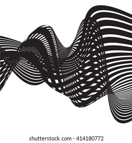 Abstract Grey Wave Isolated On White Stock Vector (Royalty Free ...