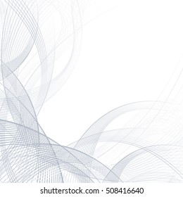 Abstract Grey White Wavy Lines Background Stock Vector (Royalty Free ...