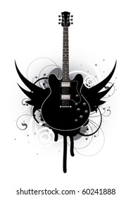 Guitar Wings Stock Vector (Royalty Free) 1115441249
