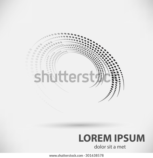 Abstract Halftone Logo Design Element. Vector illustration. - Stock ...