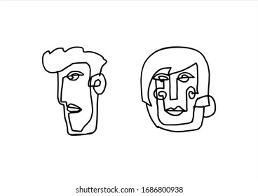 Abstract Hand Drawn Doodle Face Vector Stock Vector (Royalty Free ...