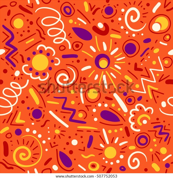 Abstract Hand Drawn Doodle Geometric Elements Stock Vector (Royalty ...