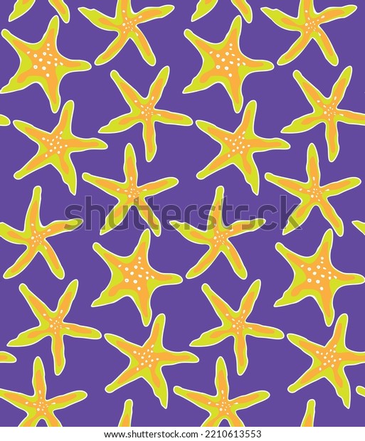 Abstract Hand Drawn Starfish Retro Style Stock Vector (Royalty Free ...