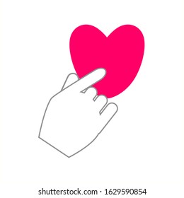 Cartoon Hand Making Mini Heart Symbol Stock Vector (Royalty Free ...