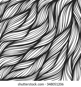 Abstract Handdrawn Hair Pattern Background Stock Vector (Royalty Free ...