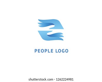 Abstract Hands Logo Icon Vector Design Stock Vector (Royalty Free ...