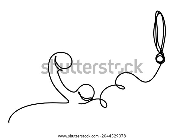 Abstract Handset Exclamation Mark Line Drawing Stock Vector (Royalty ...
