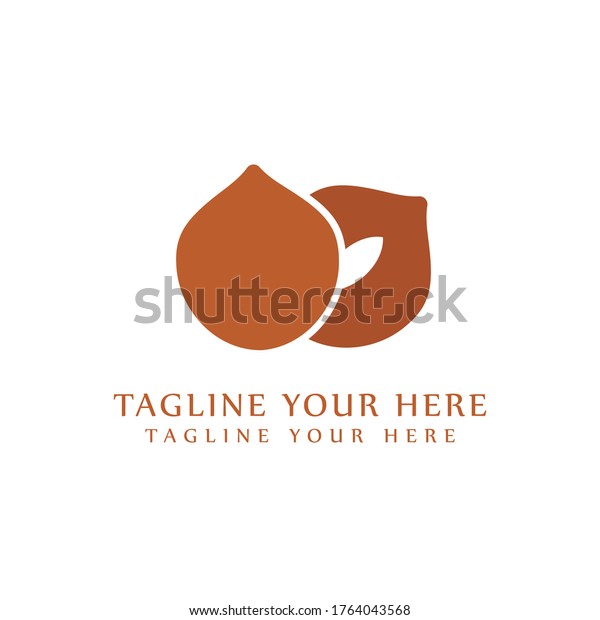 Abstract Hazelnut Logo Design Hazelnut Symbol Stock Vector (Royalty ...