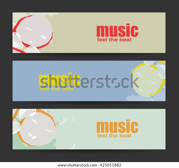Abstract Header Banner Feel Beat Pale Stock Vector (Royalty Free ...