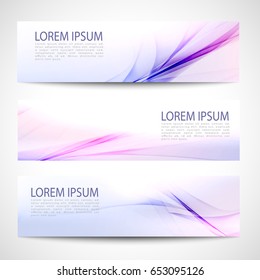 Abstract Header Purple Wave White Vector Stock Vector (Royalty Free ...