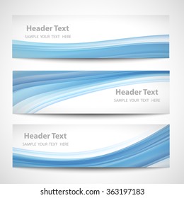 Abstract Header Blue Wave White Vector Stock Vector (Royalty Free ...