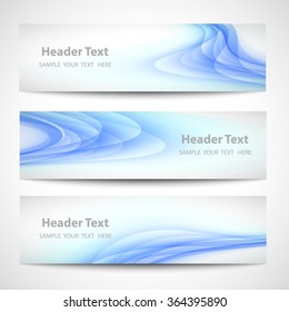 Abstract Header Blue Wave White Vector Stock Vector (Royalty Free ...