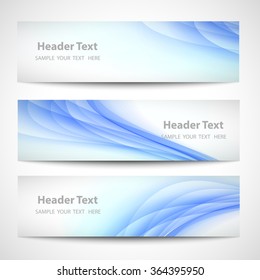 Abstract Header Blue Wave White Vector Stock Vector (Royalty Free ...