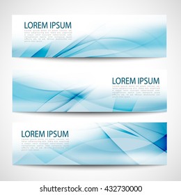 Abstract Header Blue Wave White Vector Stock Vector (Royalty Free ...