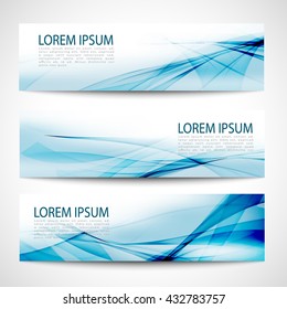Abstract Header Blue Wave White Vector Stock Vector (Royalty Free ...