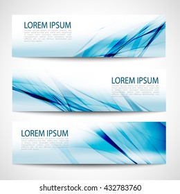 Abstract Header Blue Wave White Vector Stock Vector (Royalty Free ...