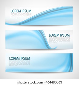 Abstract Header Blue Wave White Vector Stock Vector (Royalty Free ...