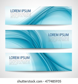 Abstract Header Blue Wave White Vector Stock Vector (Royalty Free ...