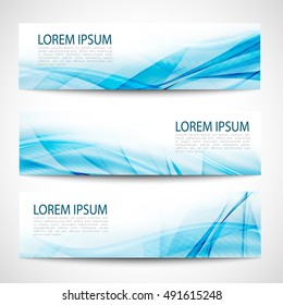 Abstract Header Blue Wave White Vector Stock Vector (Royalty Free ...