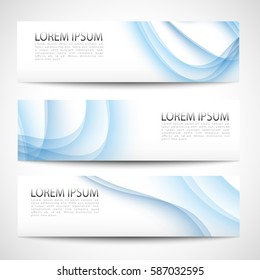 Abstract Header Blue Wave White Blue Stock Vector (Royalty Free ...