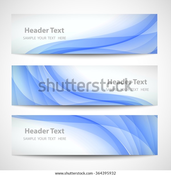 Abstract Header Blue Wave White Vector Stock Vector (Royalty Free ...