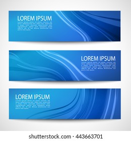 Abstract Header Dark Blue Wave Vector Stock Vector (Royalty Free ...