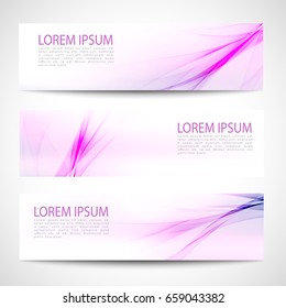 Abstract Header Pink Purple Wave Line Stock Vector (Royalty Free ...