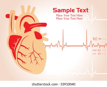 Abstract Heart Beat Background Human Heart Stock Vector (Royalty Free ...