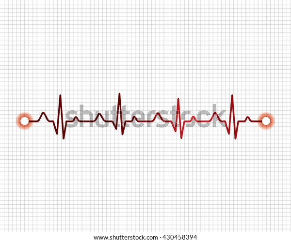 Abstract Heart Beats Cardiogram Illustration Vector Stock Vektor