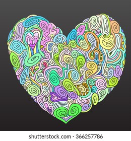 Abstract Heart Drawing Stock Vector (Royalty Free) 366257786 | Shutterstock