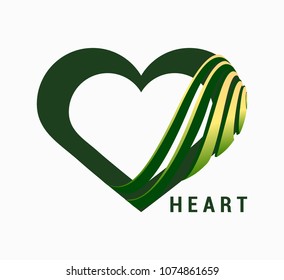 Abstract Heart Logo Design Vector Template Stock Vector (Royalty Free ...
