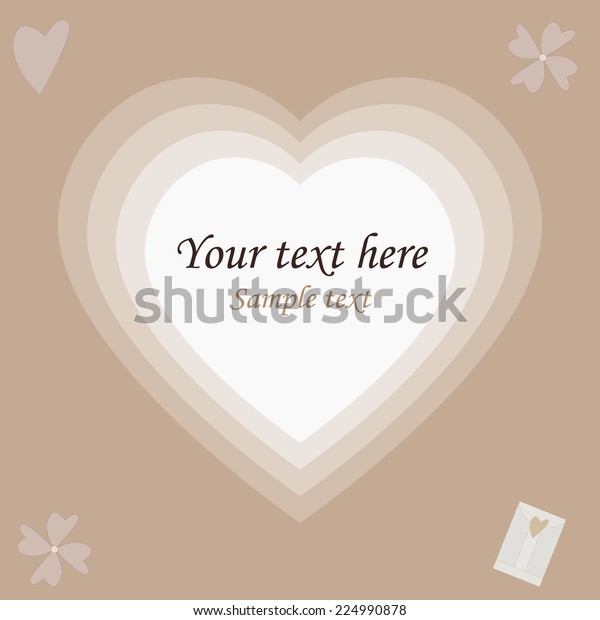 Abstract Heart On Beige Background Vector Stock Vector (Royalty Free ...